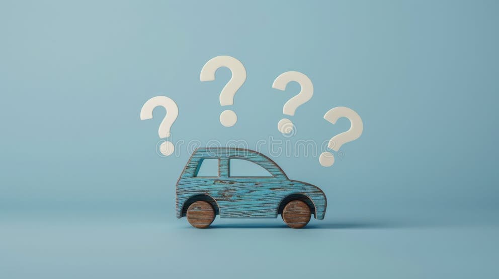 The Car and Question Marks. AI Generated Stock Photo - Image of concept ...