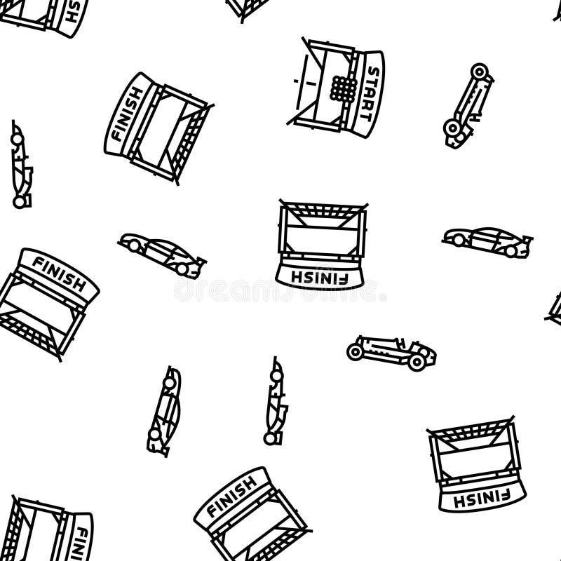 Car Race Vehicle Speed Auto Vector Seamless Pattern Stock Illustration ...