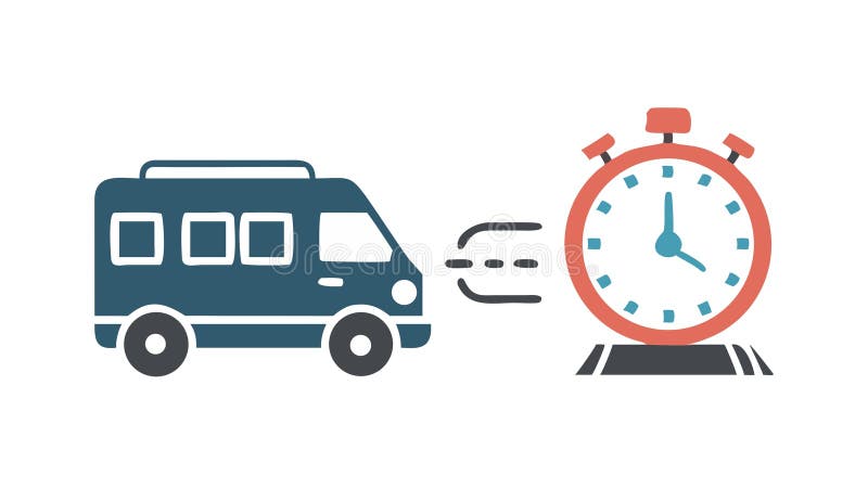 Car Racing Against a Time Clock Icon, Vector Design Generative AI Stock ...