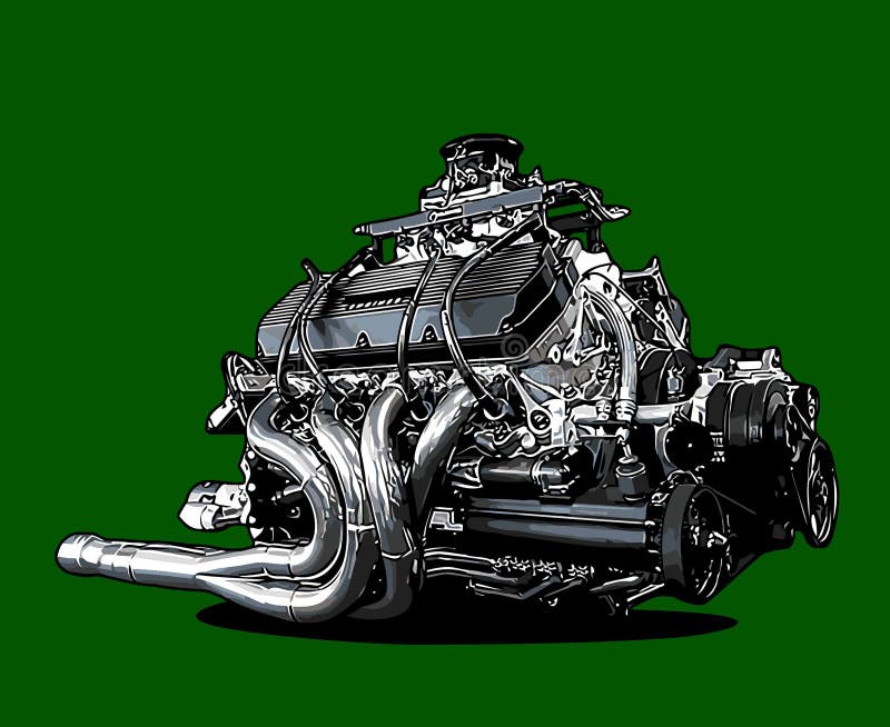 Car racing engine stock vector. Illustration of race - 264454446