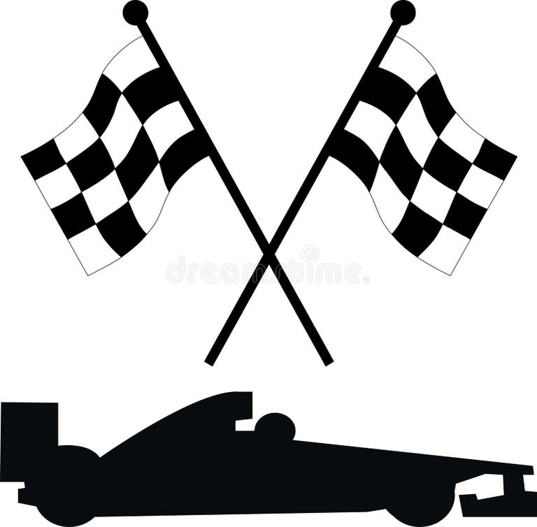 Car racing flags stock vector. Illustration of drive - 15014140