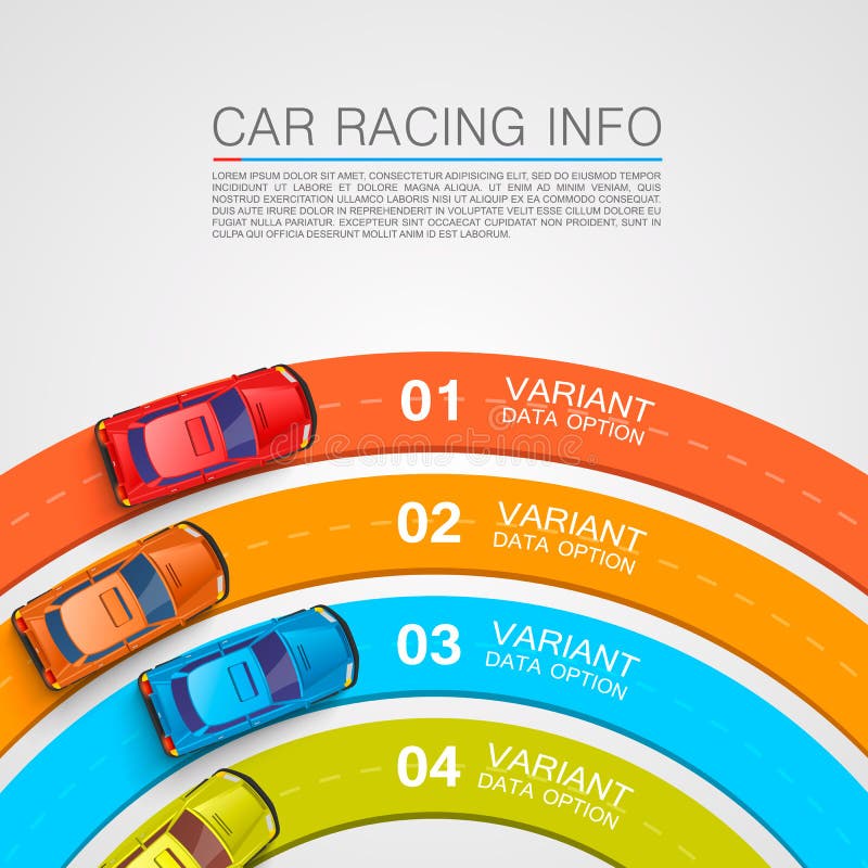Car racing info art cover stock vector. Illustration of opportunity ...