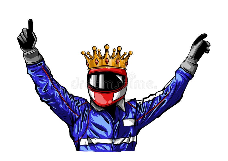 Car Racing Man Cartoon Vector Illustratio Design Stock Vector ...