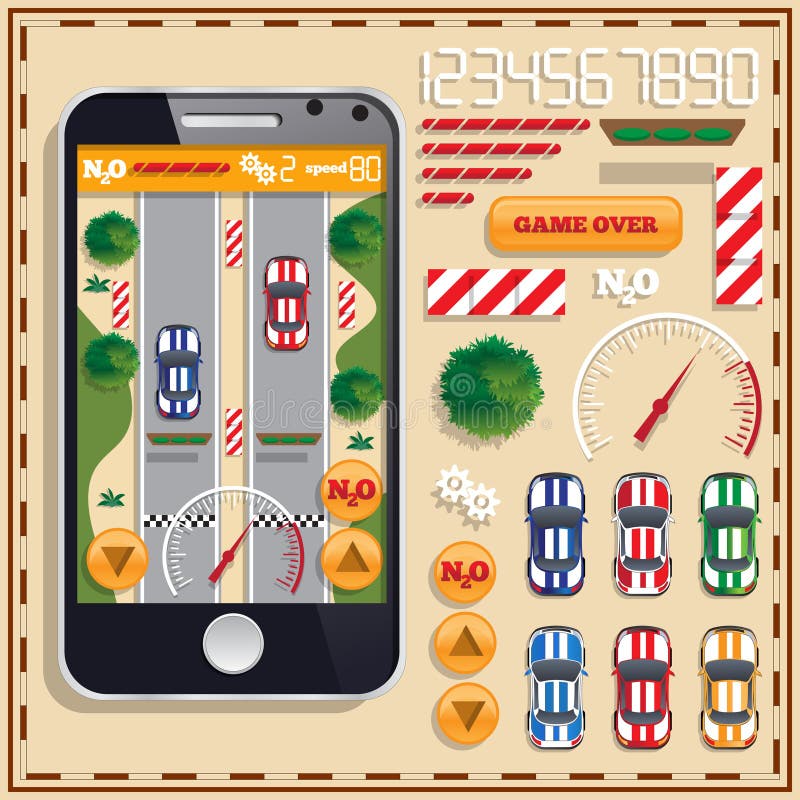 Car Racing. stock vector. Illustration of information - 167874776