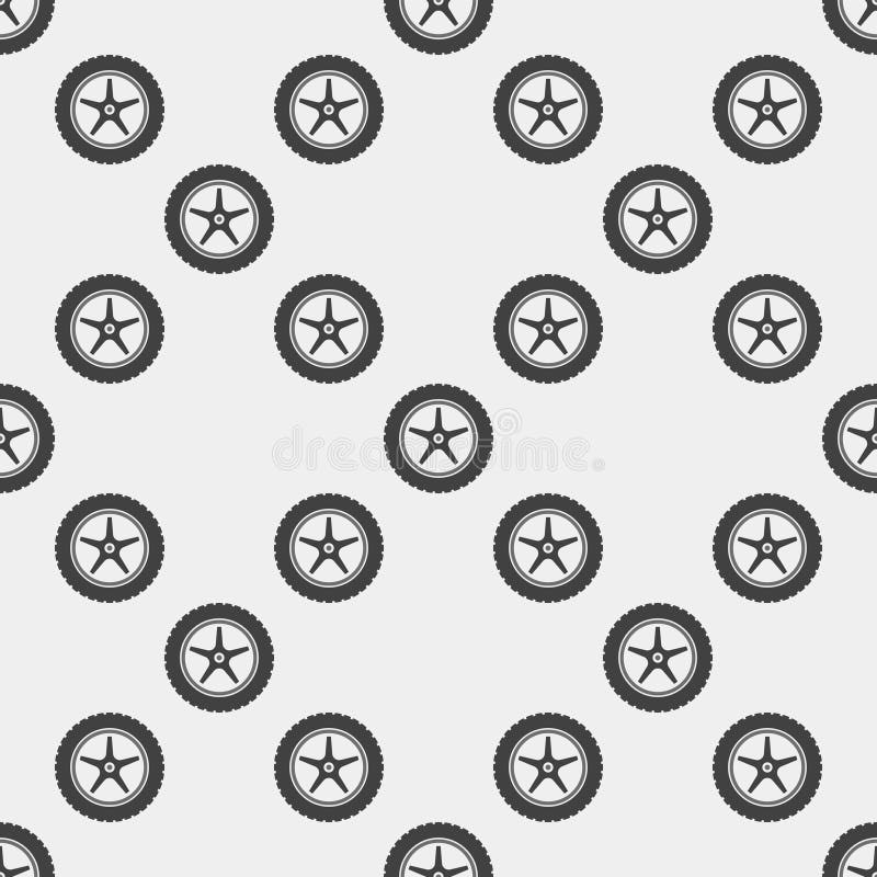 Car Racing Wheel Vector Simple Seamless Pattern. Tire with Disc Vector ...