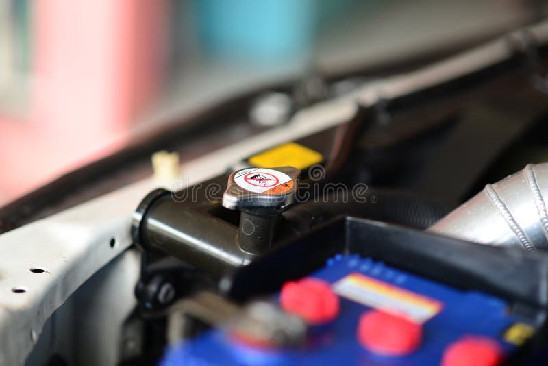 Car Radiator Cap Car Cooling System Stock Image - Image of automobile ...