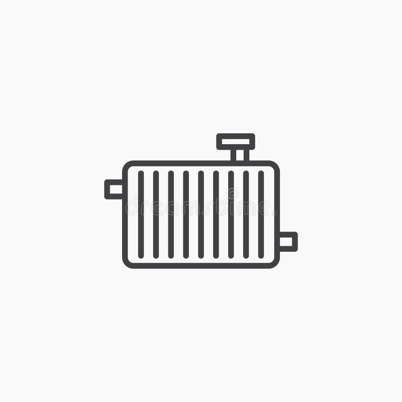 Car radiator icon vector stock vector. Illustration of fluid - 348311287