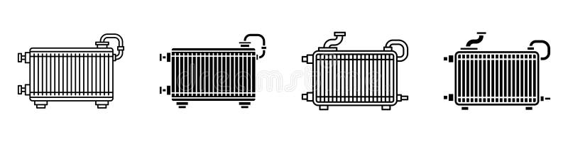 Car radiator icon vector stock illustration. Illustration of line ...