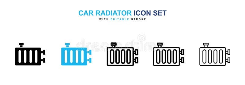 Car radiator icon vector stock illustration. Illustration of radiator ...