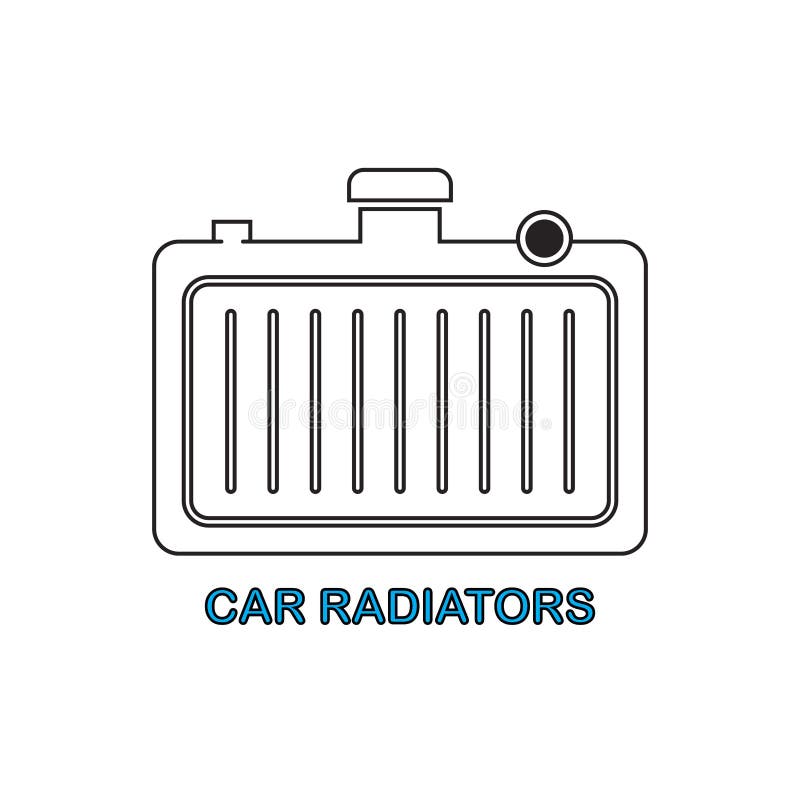 Car radiator icon stock vector. Illustration of outline - 268500377