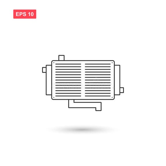 Car Radiator Icon Vector Isolated 4 Stock Vector - Illustration of sign ...