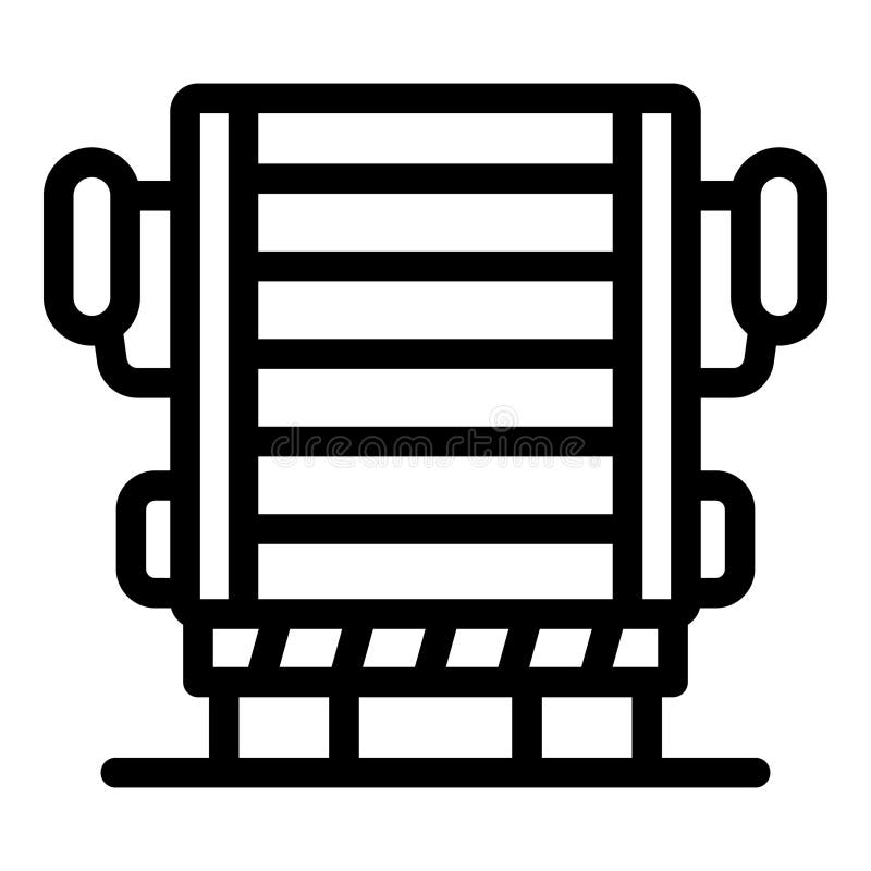 Car Radiator Part Protecting Engine from Overheating Line Icon Stock ...