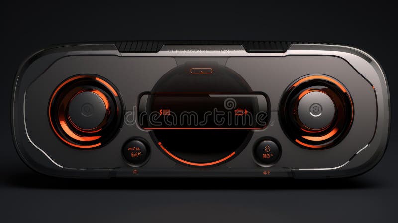 Car Radio. Multimedia System Display of Modern Car Stock Illustration ...