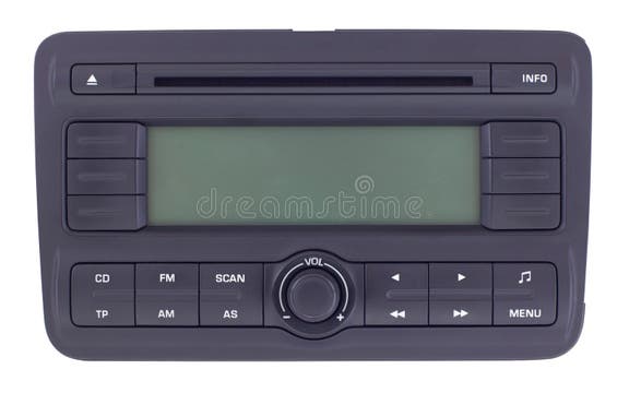 Car radio panel isolated stock photo. Image of music - 26121242