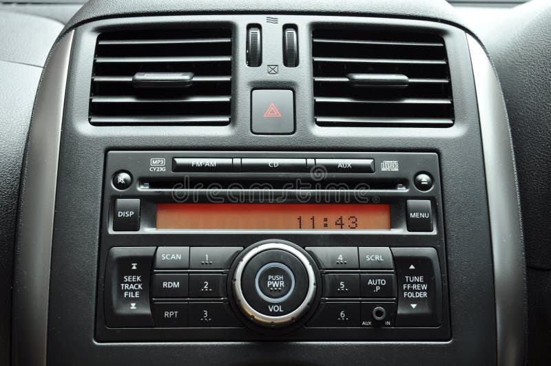 Car radio panel stock image. Image of electronics, design - 37153921