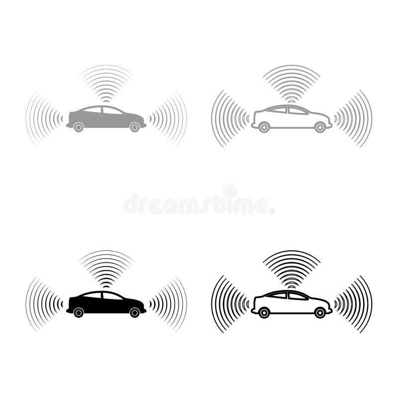 Car Radio Signals Sensor Smart Technology Autopilot All Direction Set ...
