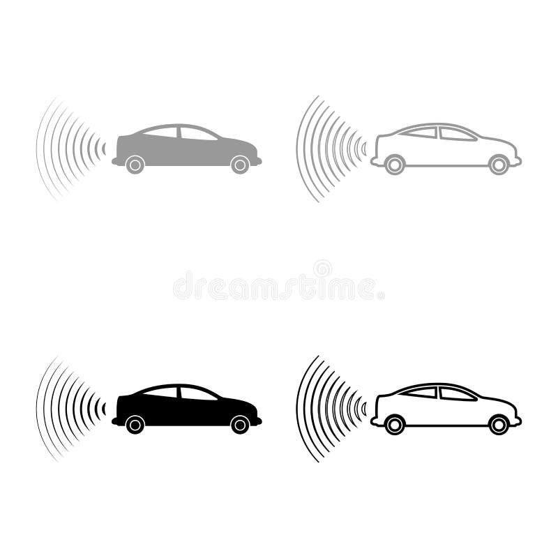Car Radio Signals Sensor Smart Technology Autopilot Back Direction Set ...