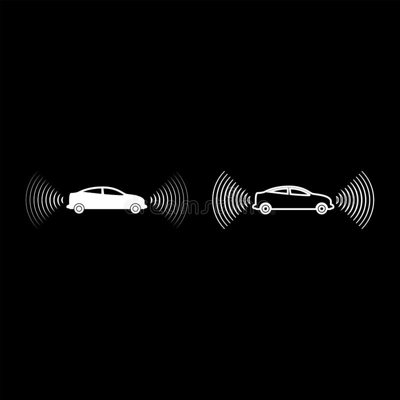 Car Radio Signals Sensor Smart Technology Autopilot Front and Back ...