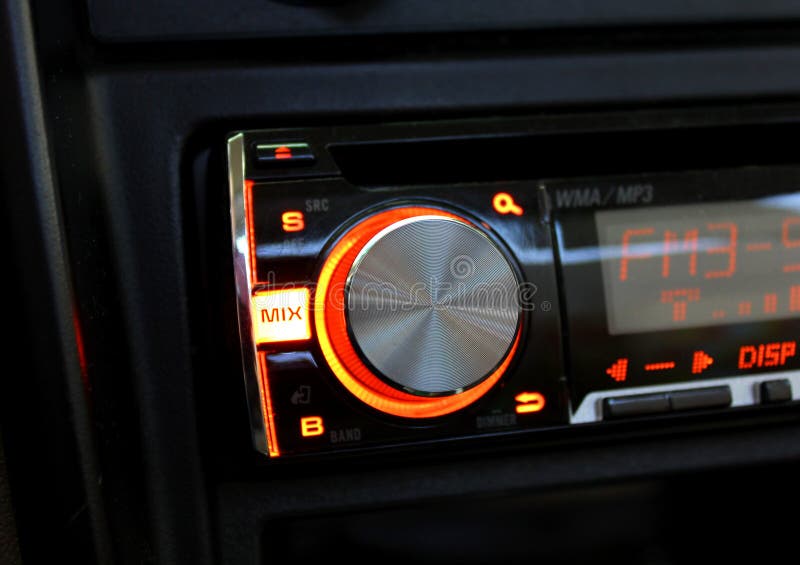 Car radio stock photo. Image of inside, knob, loud, interior - 43317424