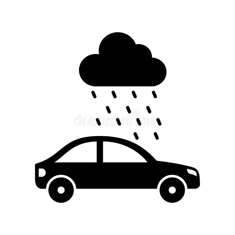 Car in Rain Isolated Vector Icon that Can Be Easily Modified or Edited ...