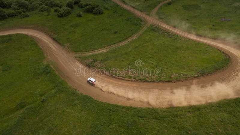 The Car Rally is a Top View. Stock Image - Image of screensaver ...