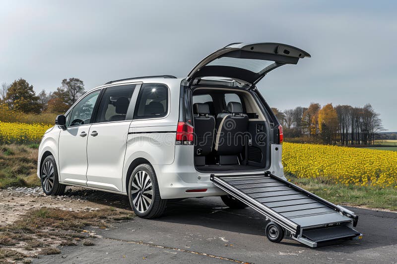 Big Removable Car Ramp for Wheelchairs Stock Illustration ...