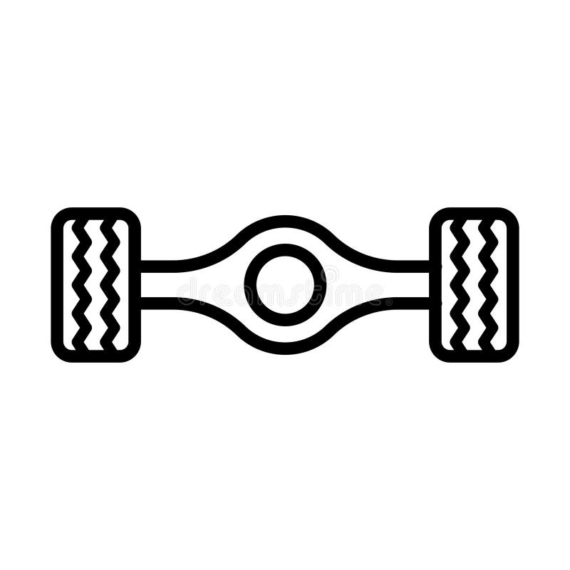 Car Rear Axle Icon stock vector. Illustration of back - 203885330