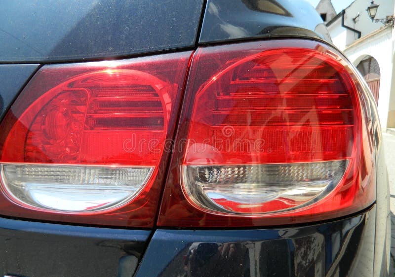 Car rear lights. stock image. Image of alloy, commute - 60620573