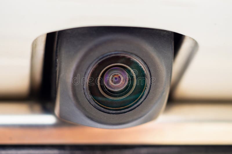 Car Rear View Camera Closeup for Parking Assistance Stock Image - Image ...