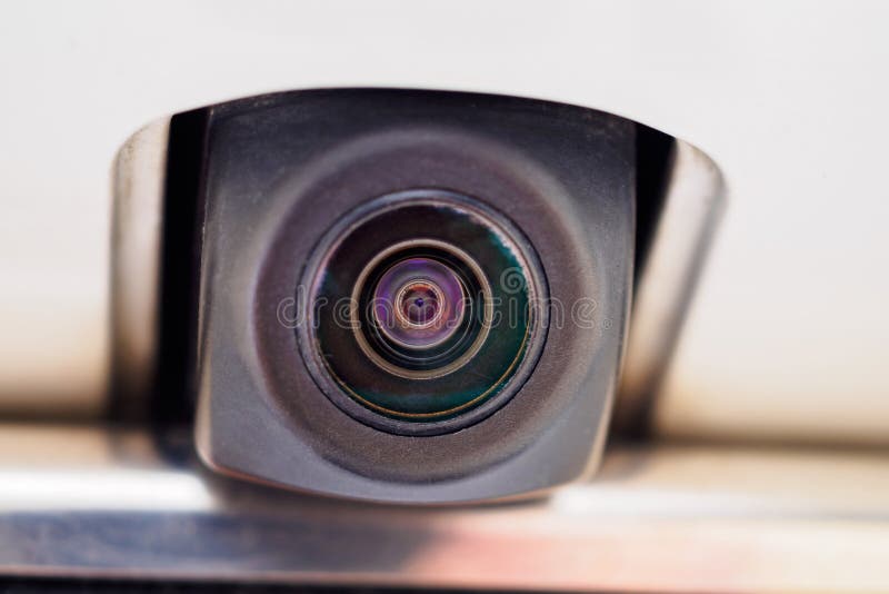 Car Rear View Camera Closeup for Parking Assistance Stock Photo - Image ...