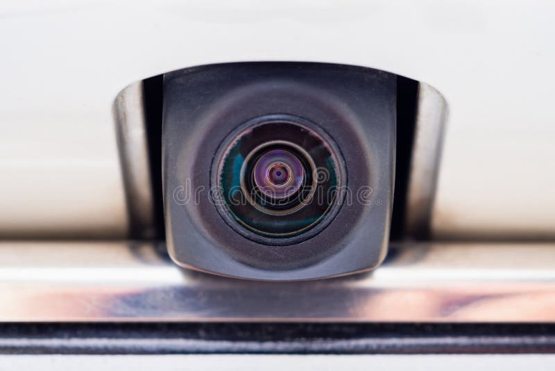 Car Rear View Camera Close Up for Parking Assistance Stock Image ...