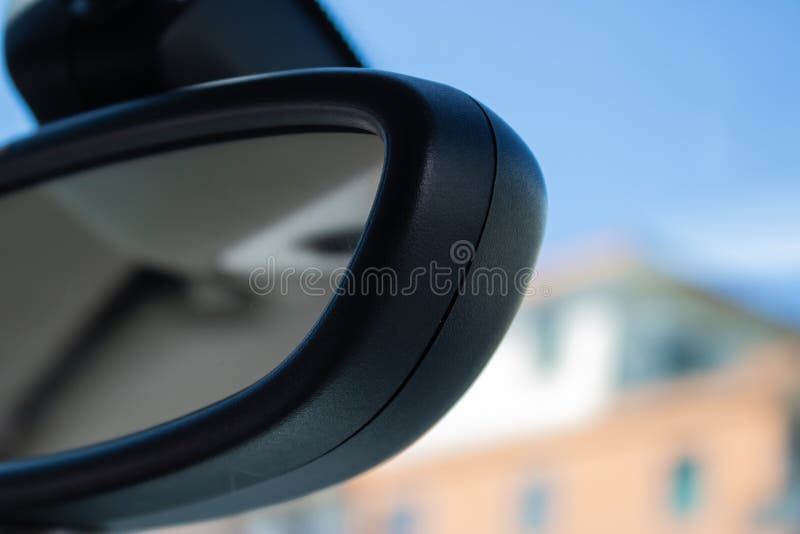 Car Rear View Mirror View from the Car Stock Image - Image of roadtrip ...