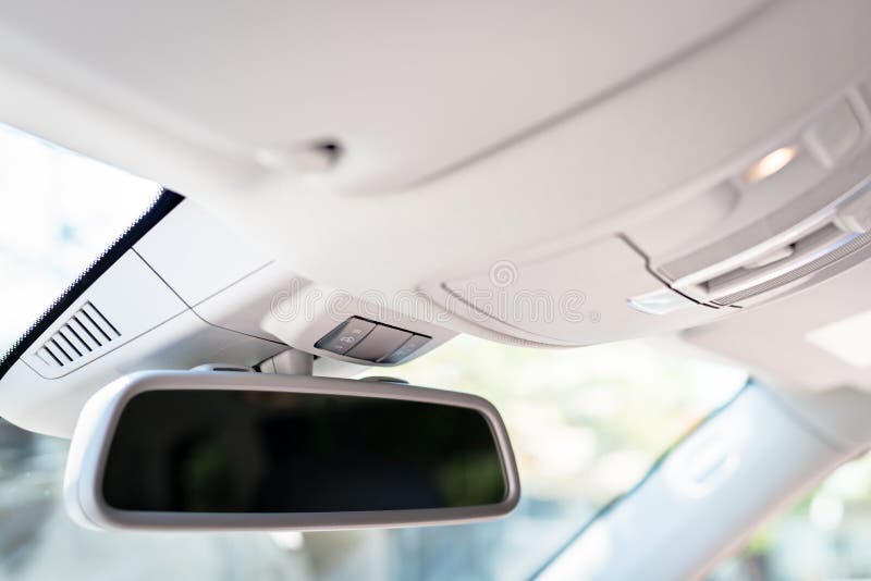 Car Rear View Mirror Inside. Stock Image - Image of trip, driver: 83792175