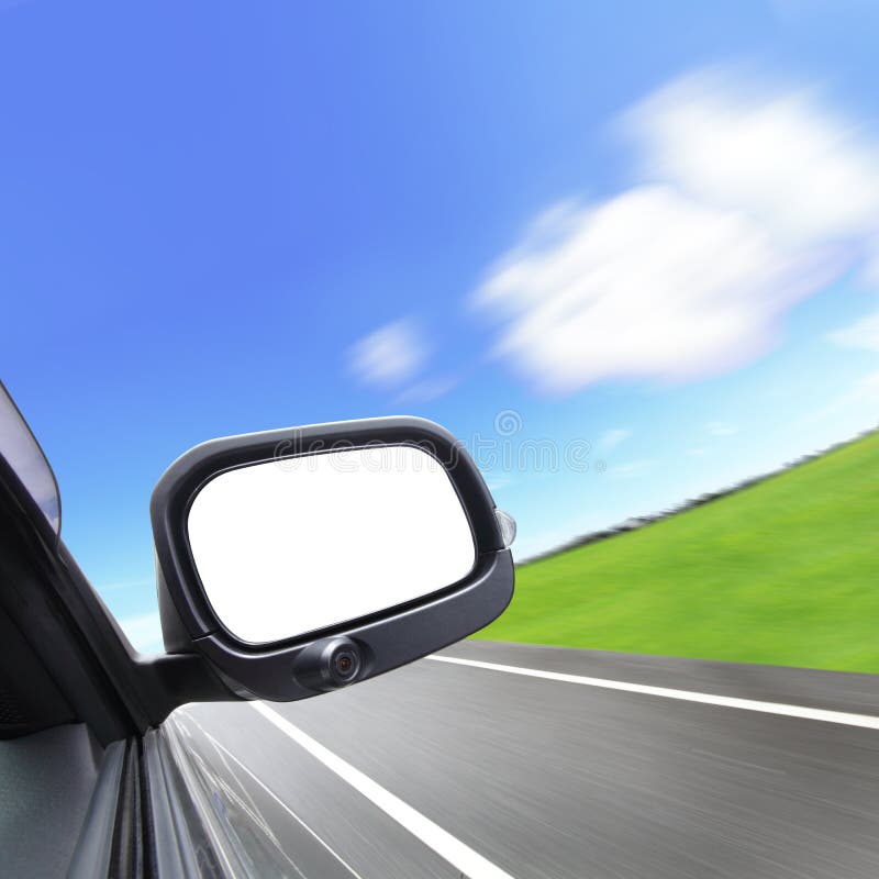 Car and rear view mirror stock photo. Image of nature - 31681456