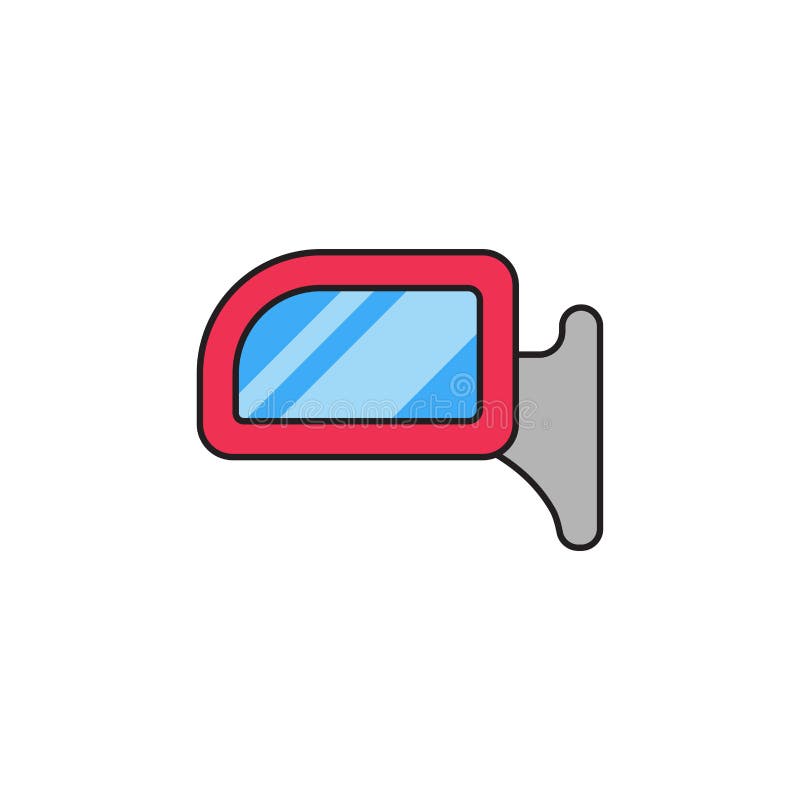 Car Rear View Mirror Vector Icon Symbol Isolated on White Background ...