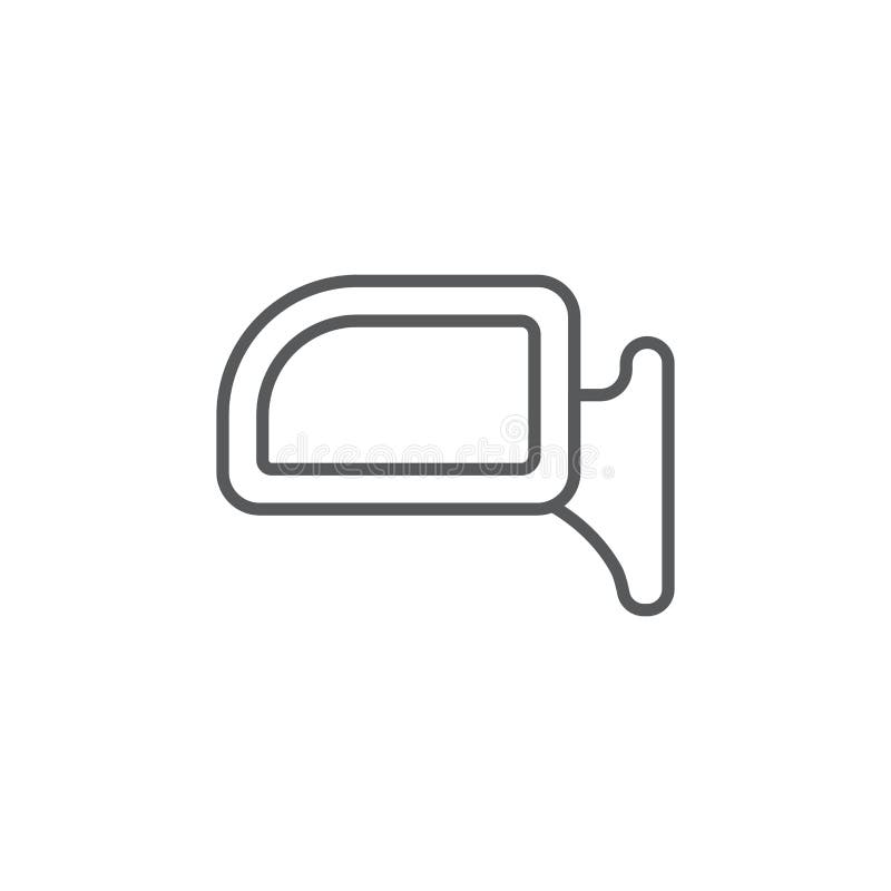Car Rear View Mirror Vector Icon Symbol Isolated on White Background ...
