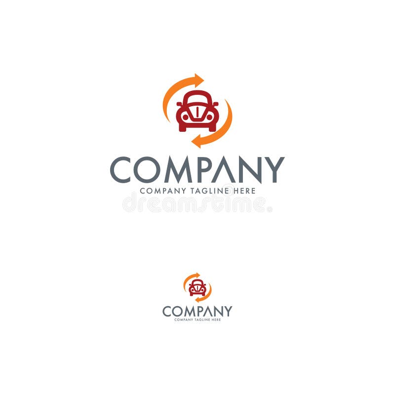 Car Recycle Logo Design Template Stock Vector - Illustration of line ...