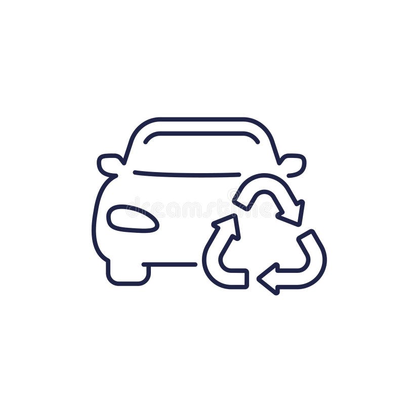 Recycling Line Vector Icons and Signs. Reuse, Upcycle, Reduce, Salvage ...