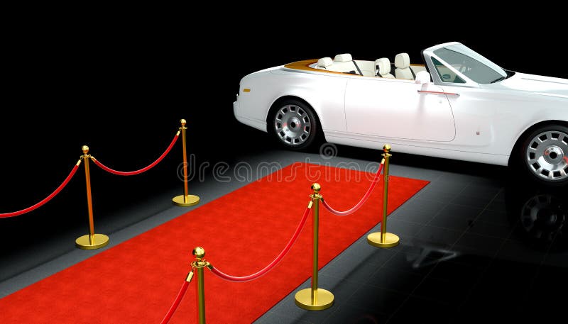 Car and red carpet stock illustration. Illustration of elegant - 138460736
