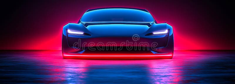 Red Car Illustration Front View Modern Automotive Design Stock Photos ...