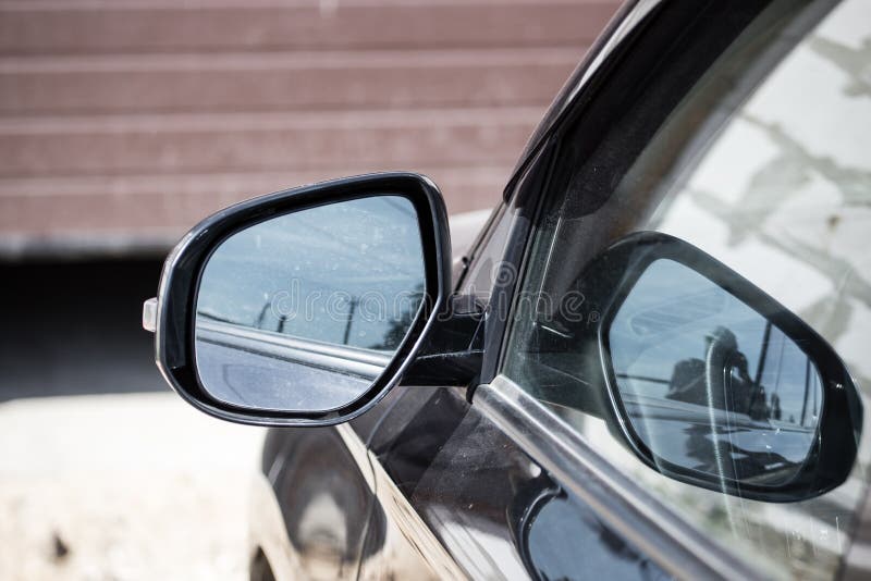 On a Car with a Reflection in the Window Stock Image - Image of modern ...