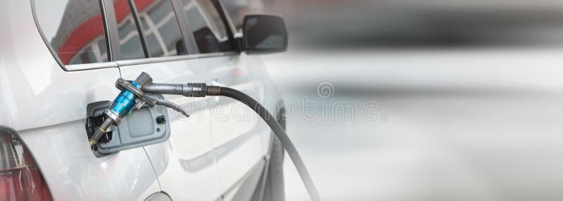 Car Refuelling at the Gas Station Stock Image - Image of automobile ...
