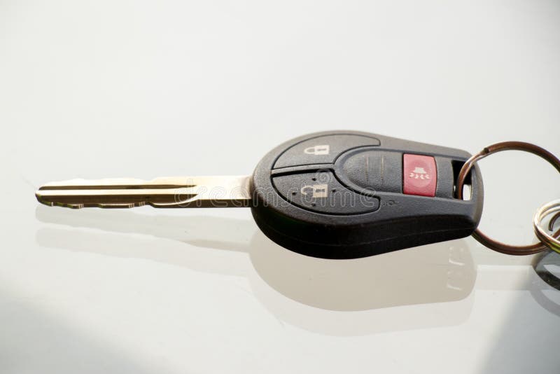 Car Remote Control Place on Glass Background Stock Photo - Image of ...