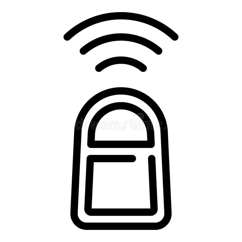 Car Remote Icon, Outline Style Stock Vector - Illustration of door ...