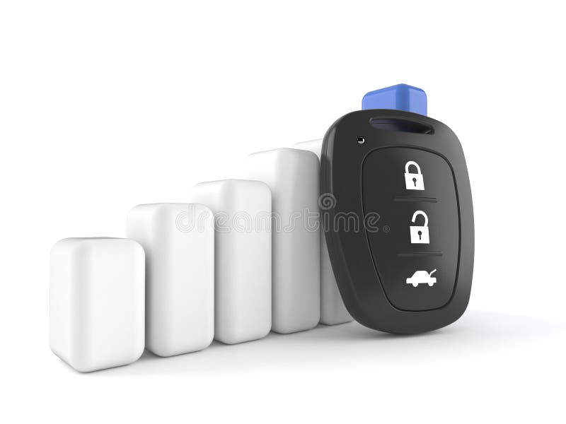 Car remote key with chart stock illustration. Illustration of diagram ...