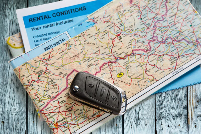 Car remote key on map stock image. Image of plastic, closeup - 87261013