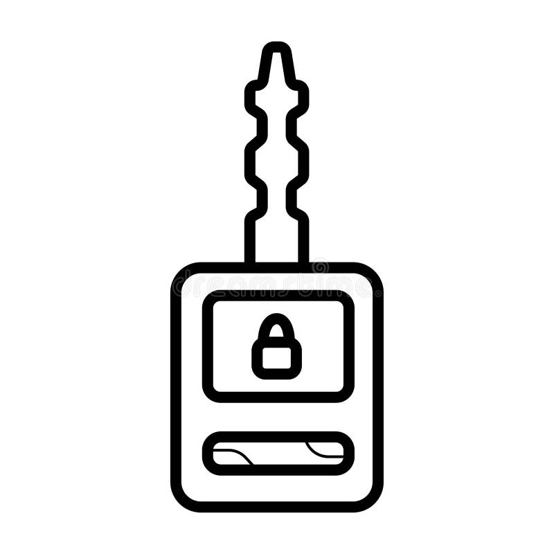 Car remote key symbol stock illustration. Illustration of hold - 126004015