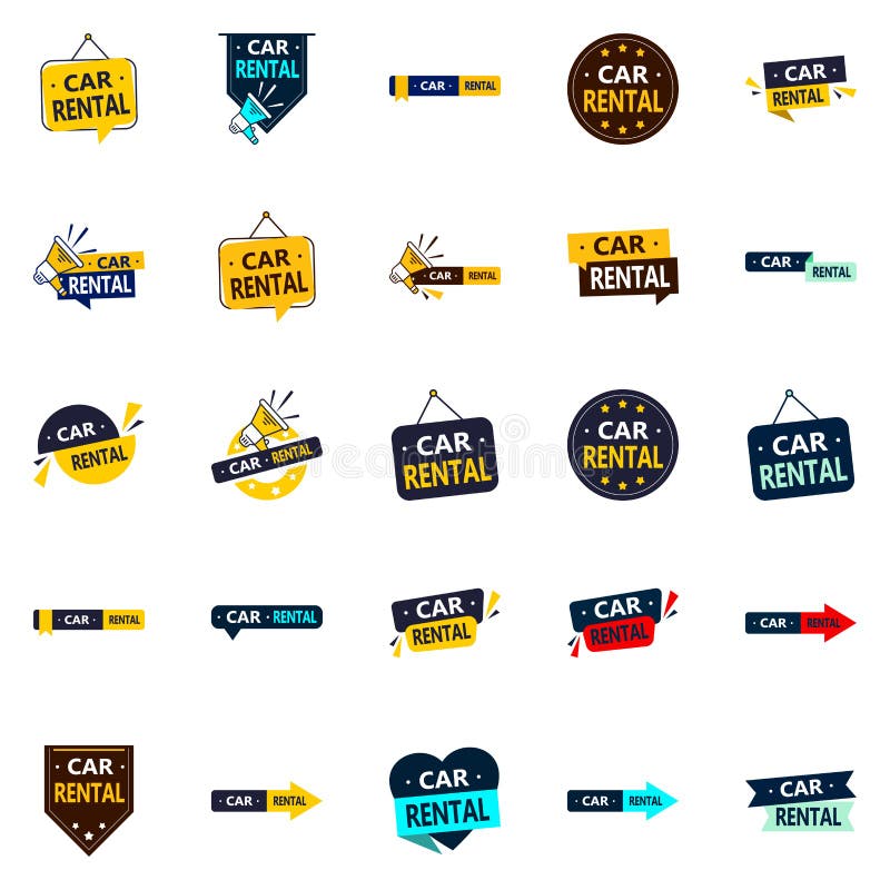 Car Rental 25 Professional Vector Designs for Your Rental Campaigns ...