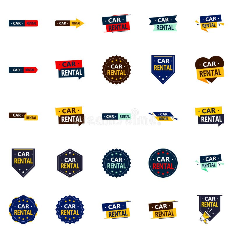 Car Rental 25 Professional Vector Elements for a Polished and ...