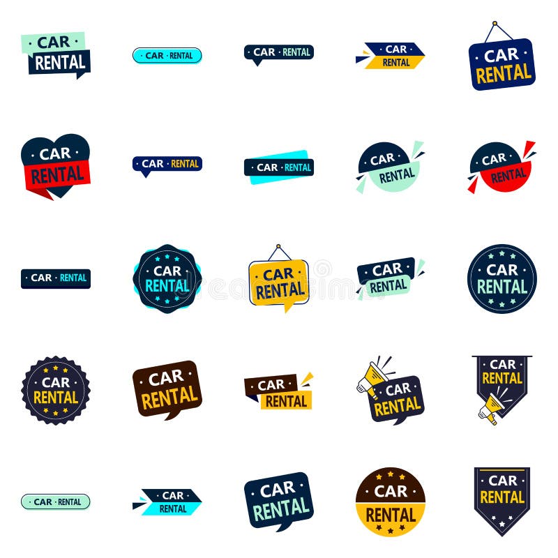 Car Rental 25 Versatile Vector Designs for All Your Rental Needs Stock ...